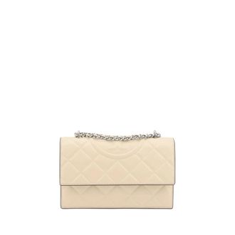 Tory Burch Fleming Mini Leder-Umh&auml;ngetasche - - Bags - Damen - Beige - ONE SIZE