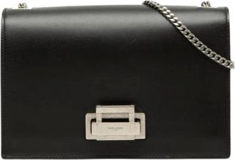 Saint Laurent Sac bandouli&egrave;re cha&icirc;ne en cuir pr&eacute;-poss&eacute;d&eacute; - Femme - Pre-owned - Noir - Taille: ONE Size
