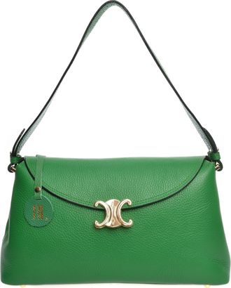 Anna Luchini Gr&uuml;n Rindsledertasche