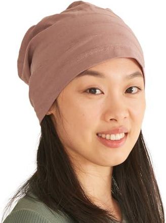 Charm by Casualbox Chapeau Homme 100% Coton Leger - Bonnet Chimio Femme Ete Souple Slouchy Beanie Hat Protection Cheveux Nuit Rose M