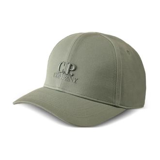 C.P. Company Gabardine Logo Cap - - Accessories - Herren - Gr&uuml;n - ONE SIZE