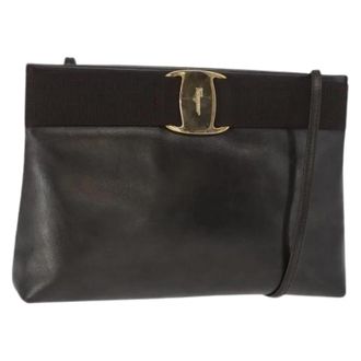 Ferragamo Pre-owned Leder-Umh&auml;ngetasche - - Pre-owned - Damen - Braun - ONE SIZE