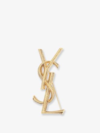 Saint Laurent Brass Serpente Brooch - SAINT LAURENT - gender_Woman