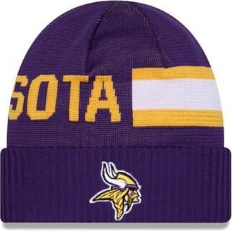 New Era NFL Sideline Tech Knit Bonnet - Minnesota Vikings
