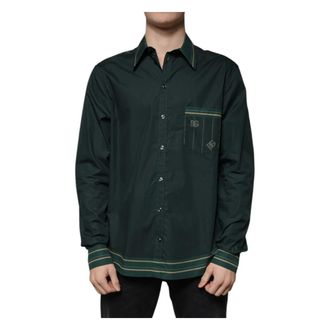 Dolce & Gabbana Homme, Chemises, Vert, Taille: L Martini Casual Shirt