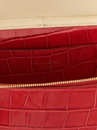 Jacquemus Le Petit Vanity Calfskin Leather Top Handle Bag - Red