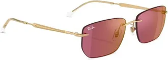 Ray-Ban RB3768001D0 Rimless Sunglasses - Gold