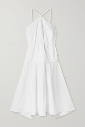 Proenza Schouler Midikleid Aus Popeline Aus Einer Baumwollmischung - Wei&szlig;