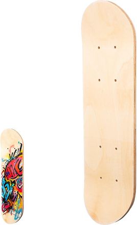 Amosfun DIY Handgemaltes Kinder-Skateboard, 7-Lagiges Ahornholz, Beidseitig Blanko-Deck, 43CM, Ideal F&uuml;R Kinder Zum Malen Und Gestalten