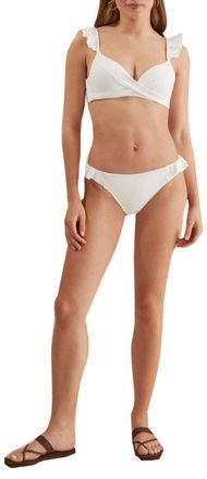 Women'secret Damen Bikinihöschen Rüschen Weiß Bikini-Unterteile, Elfenbein, XL