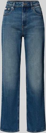 Calvin Klein Jeans Straight Fit Jeans mit Logo-Patch