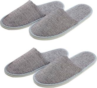 Hemobllo 2 paires Pantoufles Jetables Unisexe Légères et Respirantes Usage Unique pour Hôtel Voyage et Maison Confortables et Antidérapantes