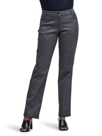 Lee Damen Relaxed Fit Ganztägige geradem Bein Hose, Schwarz-weißes Rockhill Plaid, 40 Lang