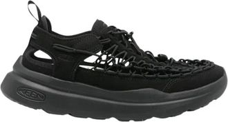 Keen Homme, Sport, Noir, Taille: 44 1/2 EU Sandalette noire en microfibre avec cordon &eacute;lastique