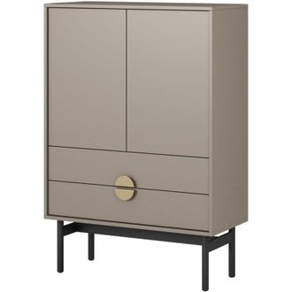 Selsey Selsey STOON - Buffet haut - 85 cm - avec deux tiroirs - gris pierre