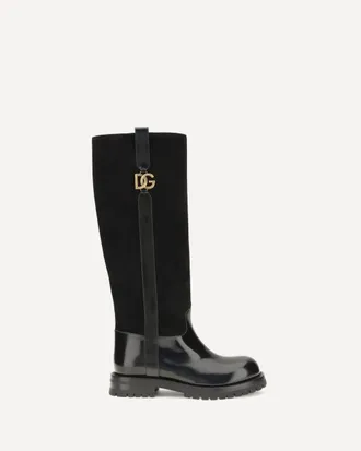Dolce & Gabbana High suede and smooth leather Boots Female 38.5