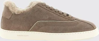 Fabiana Filippi Baskets basses en daim avec doublure en shearling
