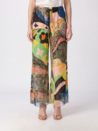 Etro Pantalon palazzo taille haute en viscose &agrave; imprim&eacute; Paisley