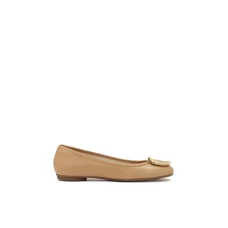 Kazar Beige Lederballerinas mit Metallverzierung - - Shoes - Damen - Beige - 36 EU