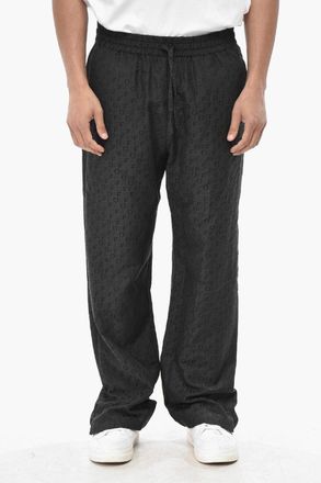 Off-white Hose Aus Seidenmisch-Jacquard PAJAMA Mit Monogramm-Muster Off-White