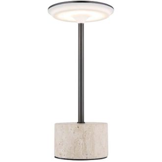 Globo Lighting Tischleuchte Beistelllampe Leselampe Travertine Stein LED Touchdimmer, H 28cm