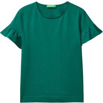 Benetton T- Shirt 3096d107t, Vert, X-Large Femme