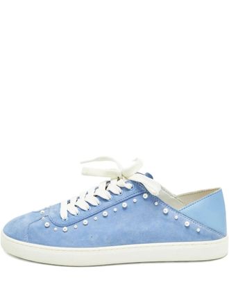 Stuart Weitzman baskets à lacets - Bleu