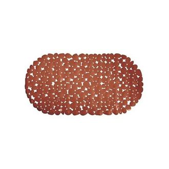 MSV rutschfeste Matte für Badewanne, PVC, 39 x 99 cm, Terrakotta, Gummi, Brown, Large