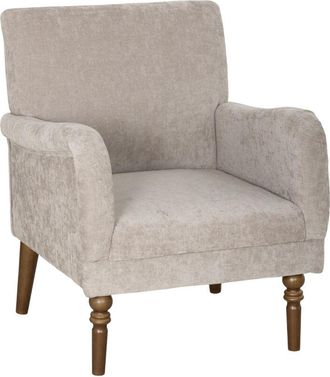 HOMCOM Fauteuil de salon - HOMCOM - dossier haut, accoudoirs, assise large - pieds en bois dh&eacute;v&eacute;a, tissu en lin - 70x75x88cm - gris