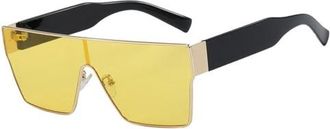 Generic Lunettes De Soleil D&eacute;coratives &Agrave; Monture Carr&eacute;e For Hommes Et Femmes, Id&eacute;ales For La Conduite En Ext&eacute;rieur(Yellow)