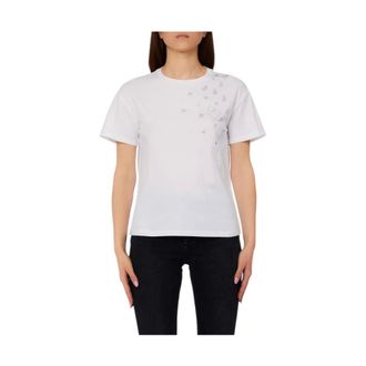 Liu Jo Femme, Tops, Blanc, Taille: 44 FR BCO LJ Motif T-shirt