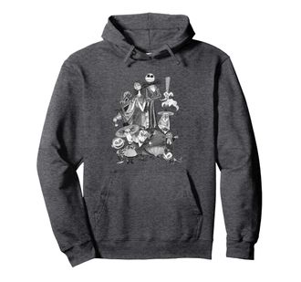 Disney The Nightmare Before Christmas Jack Sally Monster Draw Pullover Hoodie