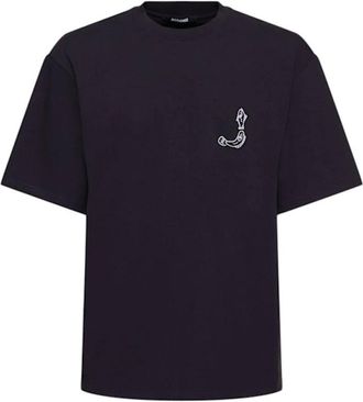 Jacquemus Homme, Tops, Noir, Taille: S Girocollo T-Shirt