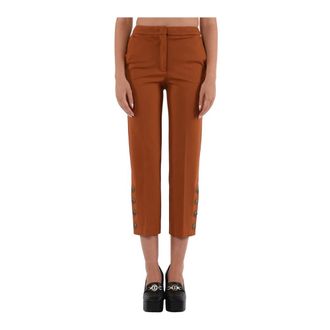 Twinset Cropped Hose aus Stretch-Jersey - - Trousers - Damen - Braun - L