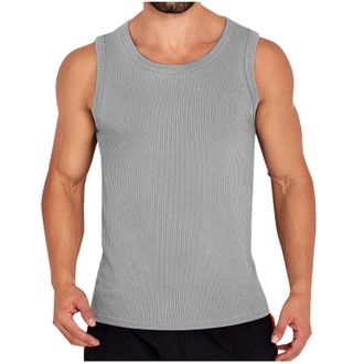 Generic Unterhemd Herren Baumwolle Sport Tank Top Feinripp Unterhemden &Auml;rmelloser Tanktop Muskelshirts Sommer Herren-Unterhemden Slim Fit T Shirt Achselshirt 