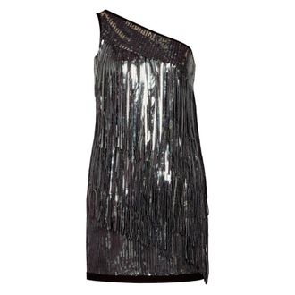 Pinko Pailletten graues One-Shoulder-Kleid Italien - - Dresses - Damen - Grau - XL