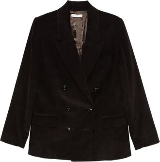 Co veste croisée en velours côtelé - Marron