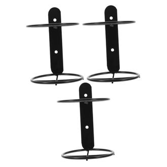 Angoily 3 Stück Teiliges Wand weinregal aus Metall Einzelner Flaschenhalter Platzsparend Robust und Elegant für Weinflaschen Stilvolle Wandmontage für Zuhause