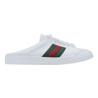 Gucci Herren Slip-On Sandalen mit Bicolor-B&auml;ndern - - Shoes - Herren - Wei&szlig; - 40 EU