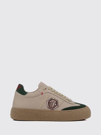 Philipp Plein Baskets basses Retro Hustle en cuir monogramme avec semelle plateforme