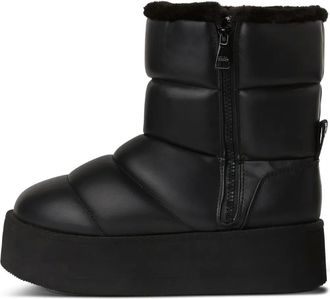 Karl Lagerfeld bottines zippées à design matelassé - Noir