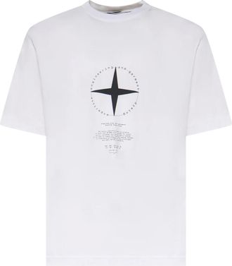 Stone Island Homme, Tops, Blanc, Taille: M SS T-Shirt