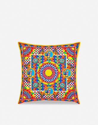 Dolce & Gabbana Canvas Cushion Medium - Mittelgroße Kissen Mehrfarbig Onesize