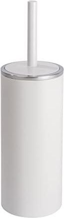 WENKO WC-Garnitur Inca, geschlossener Toilettenbürstenhalter aus hochwertigem Kunststoff inkl. WC-Bürste aus Silikon mit auswechselbarem, schwarzem Bürstenk