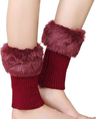 Generic Gu&ecirc;tres pour femmes et hiver - Court torsad&eacute; - Laine torsad&eacute;e - Chaussettes chaudes - Couverture de bottes - Laine tricot&eacute;e - Protection des jambes - 