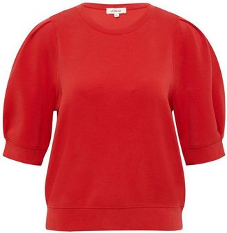 s.Oliver Sweatshirt Sweatshirt Scuba-Sweatshirt mit Faltendetails