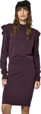 Kaporal Robe pour Femme, Coupe, Manches Longues, Col cheminée, Modèle Moji, Couleur Deep Purple, Taille