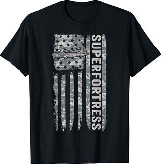 The Salty Veteran Superfortress Amerikanische Flagge Military Camo B29 T-Shirt
