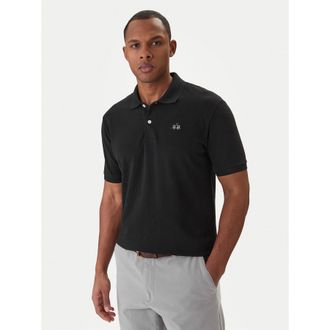 La Martina La Martina Poloshirt BPMP01 PK031 Schwarz Regular Fit