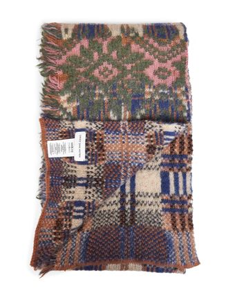 Dries Van Noten Patchwork Wool and Alpaca Blend Scarf - Multicolor